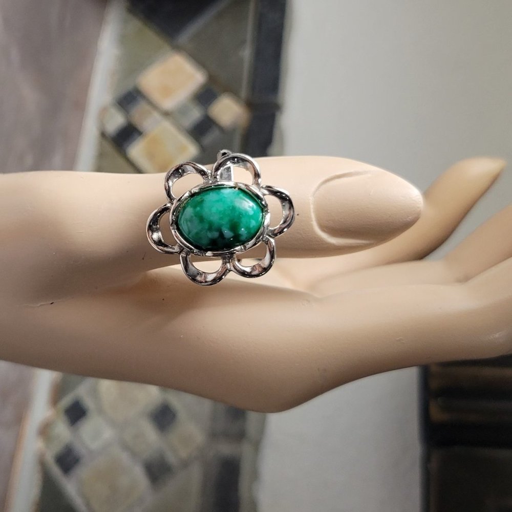 Antique 1950s Sarah Coventry Ring Open Size - Gem